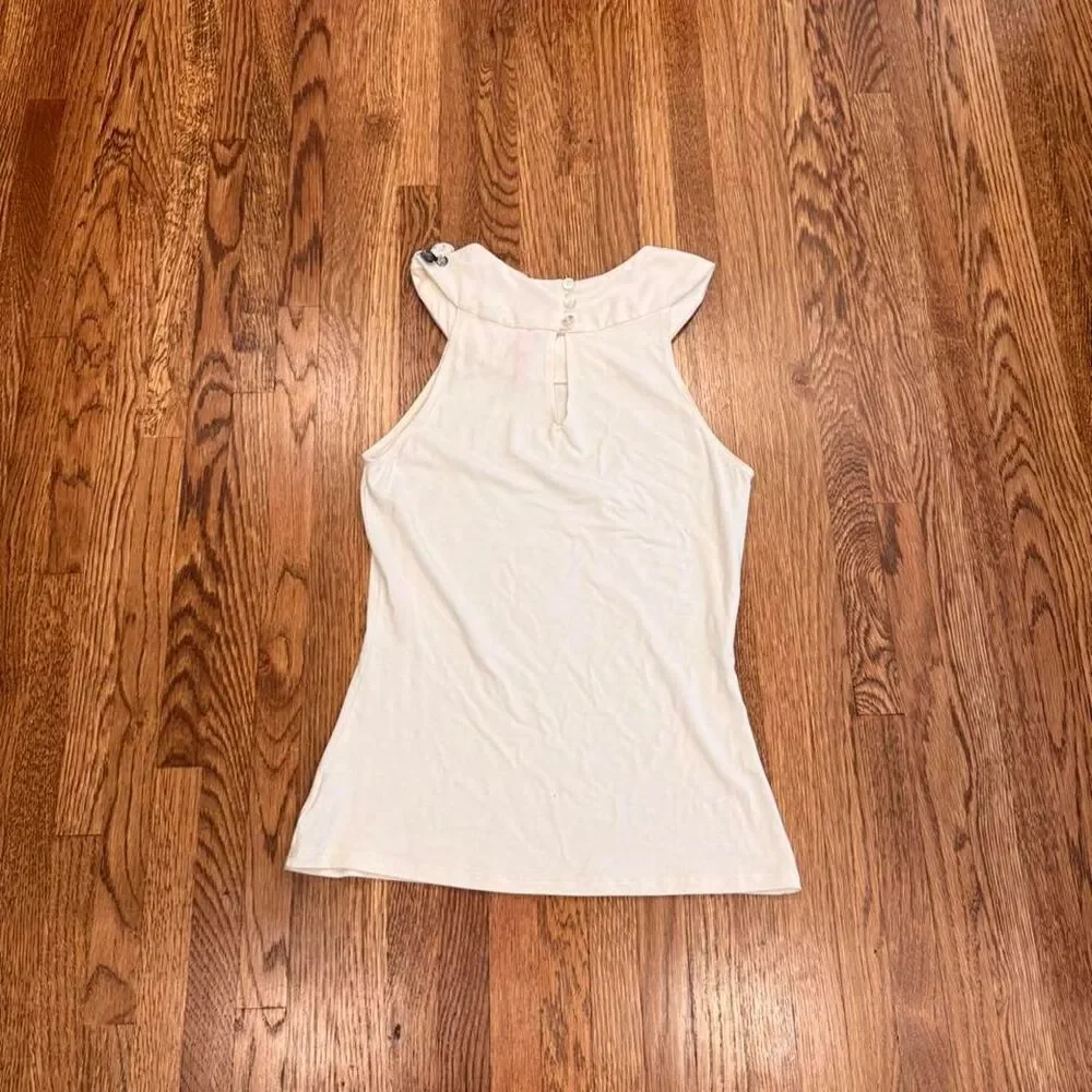Eight Sixty | Tops | Y2k Sleeveless Top Embellished Rhinestone Collar ...
